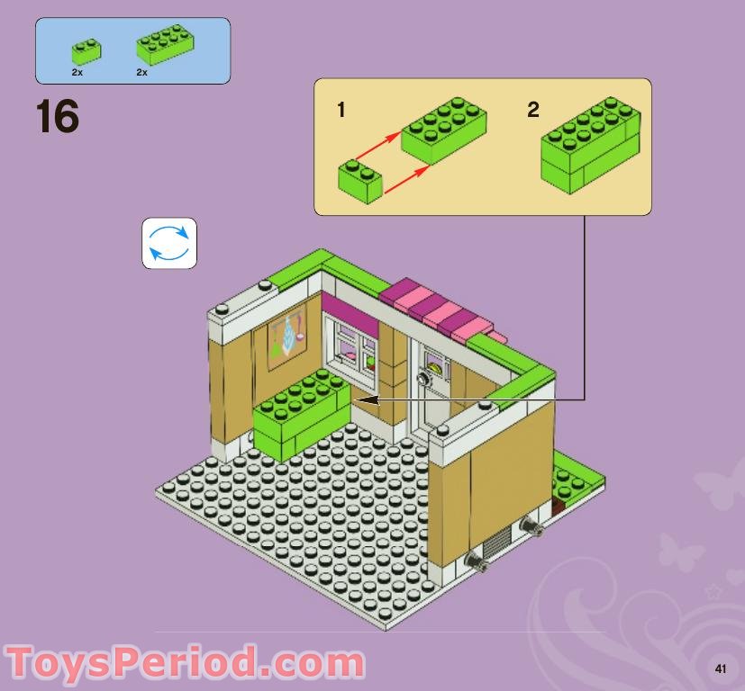 LEGO 3315 Olivia's House Instructions and Parts List