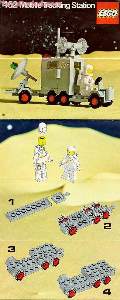LEGO 452-1 Mobile Tracking Station Instructions and Parts List
