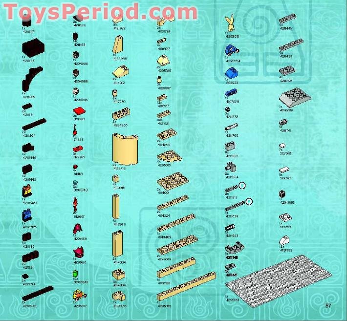 LEGO 3828 Air Temple Instructions and Parts List