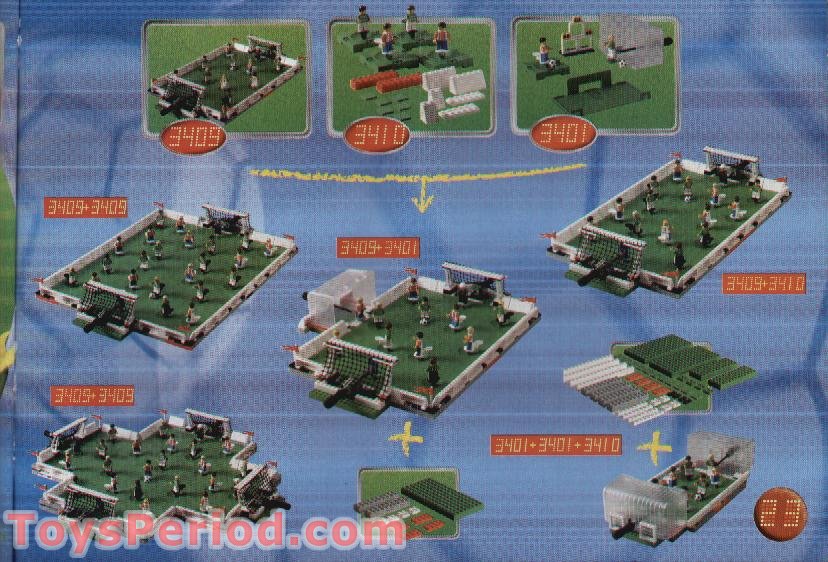 LEGO 3403 Fans' Grandstand with Scoreboard Instructions and Parts List