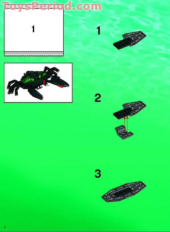 LEGO 7774 Crab Crusher Instructions and Parts List
