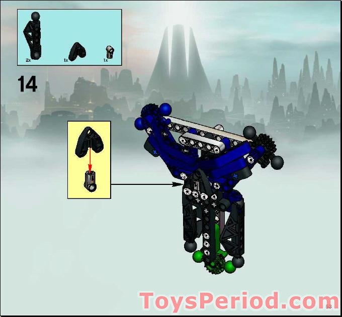 LEGO 8621 Turaga Dume and Nivawk Instructions and Parts List