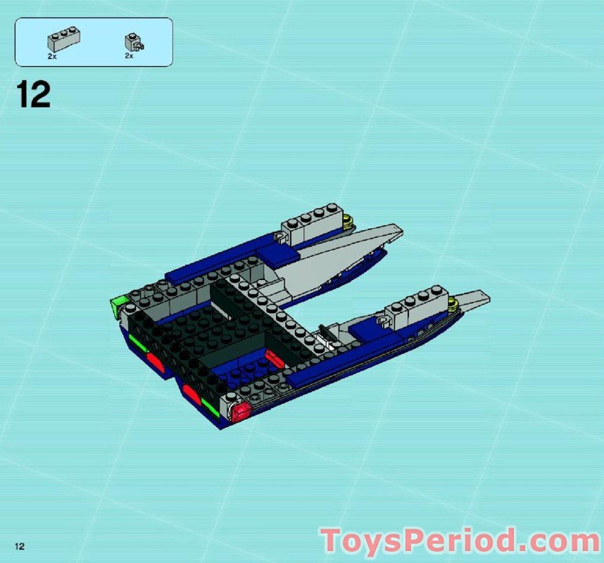 LEGO 8633 Mission 4: Speedboat Rescue Instructions and Parts List