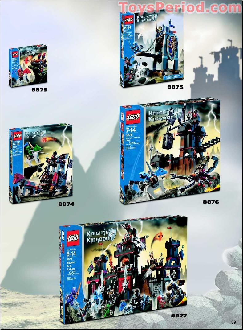 LEGO 8876 Scorpion Prison Cave Instructions and Parts List