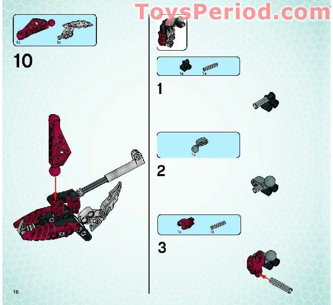 LEGO 8953 Makuta Icarax Instructions and Parts List