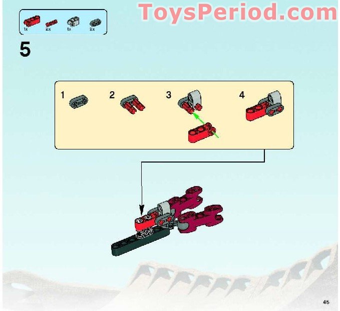 LEGO 8990 Fero and Skirmix Instructions and Parts List