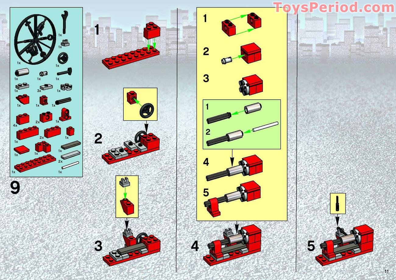 LEGO 10027 Train Engine Shed Instructions and Parts List