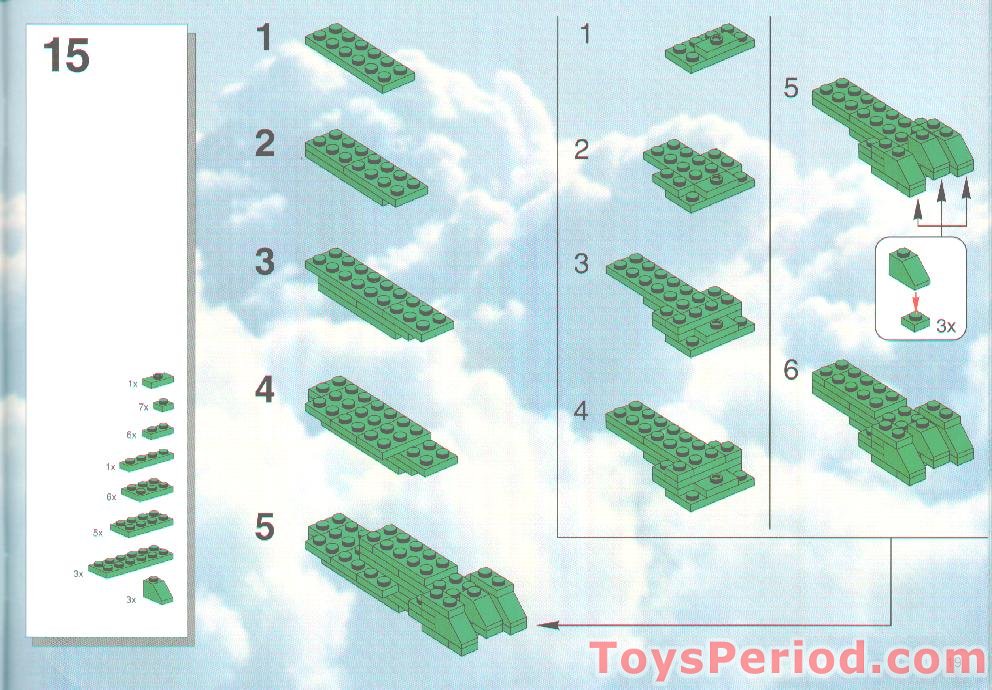 LEGO 3724 LEGO Dragon Instructions and Parts List