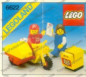 LEGO 6622 Mailman on Motorcycle Instructions and Parts List