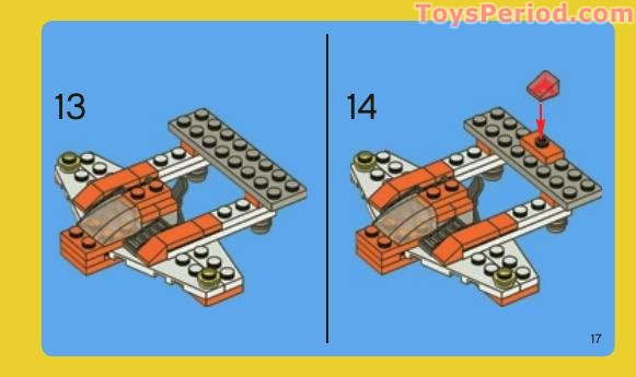 LEGO 5762 Mini Plane Instructions and Parts List