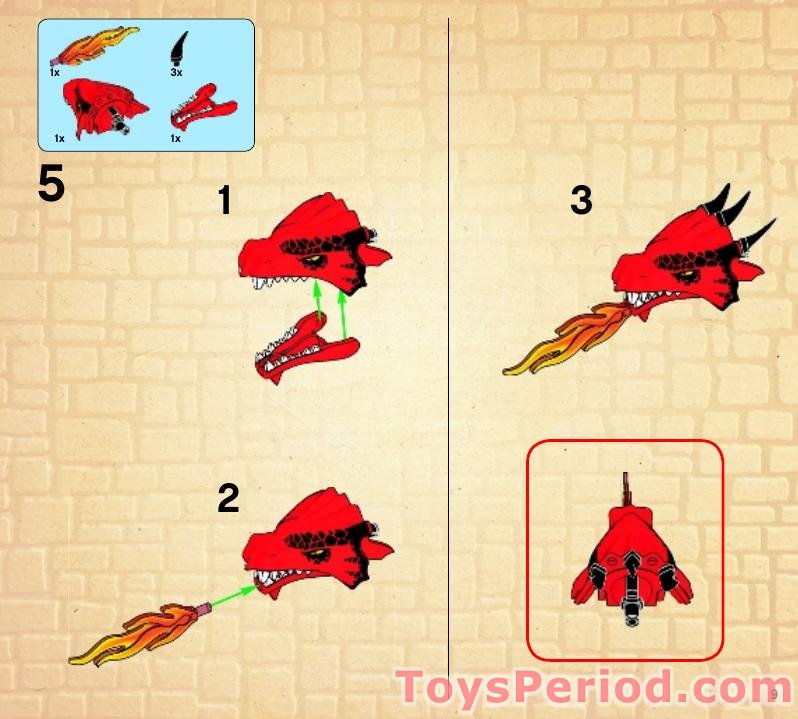 LEGO 70403 Dragon Mountain Instructions and Parts List