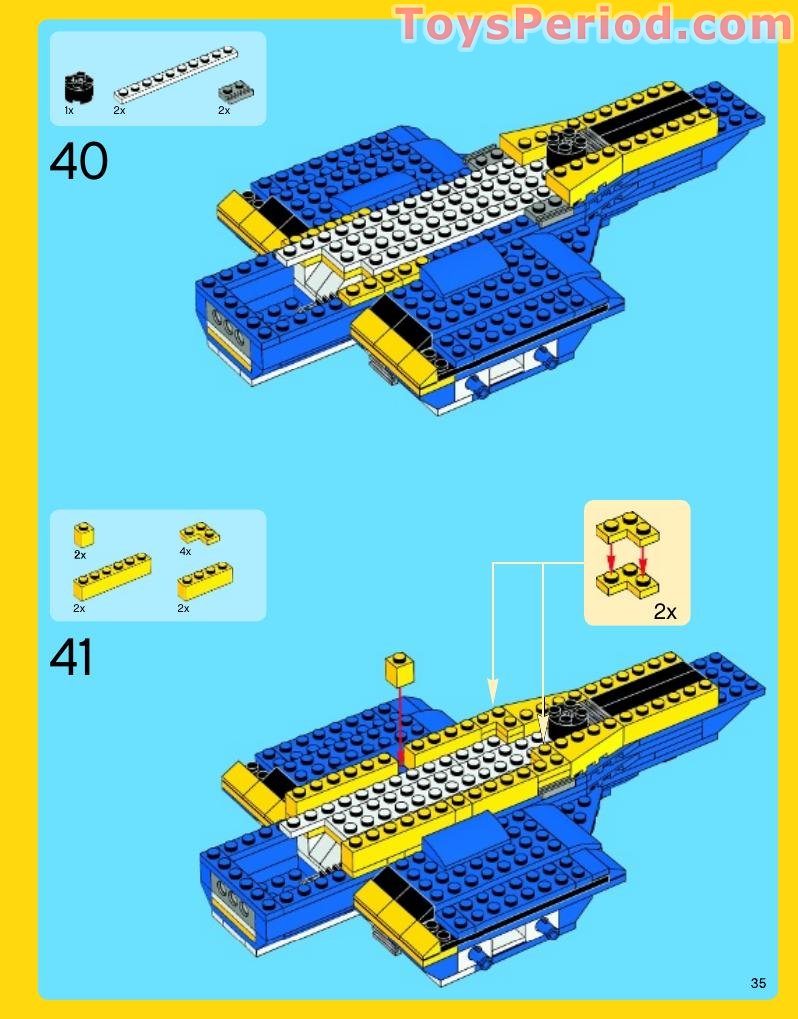 LEGO 31011 Aviation Adventures Instructions and Parts List