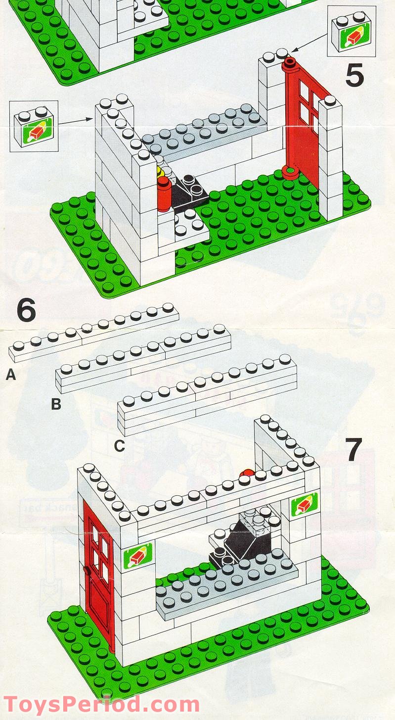 LEGO 675 Snack Bar Instructions and Parts List