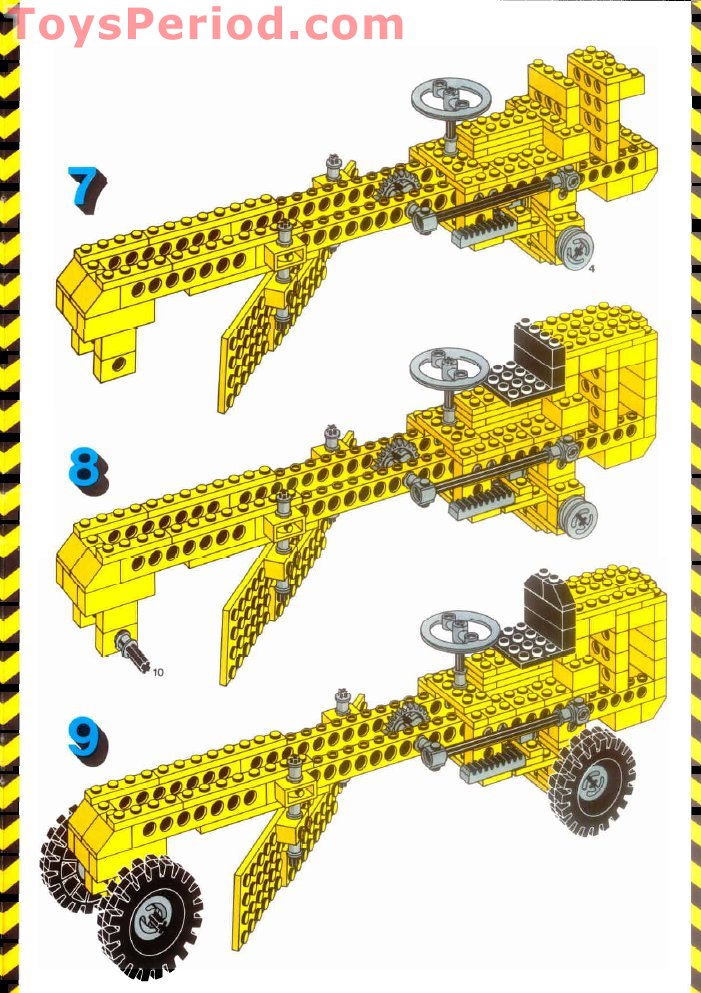 LEGO 950 Fork Lift Instructions and Parts List
