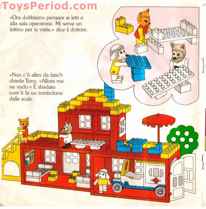 LEGO 347-3 Hospital - Lucy Lamb and Charlie Cat Visit Doctor Dog ...