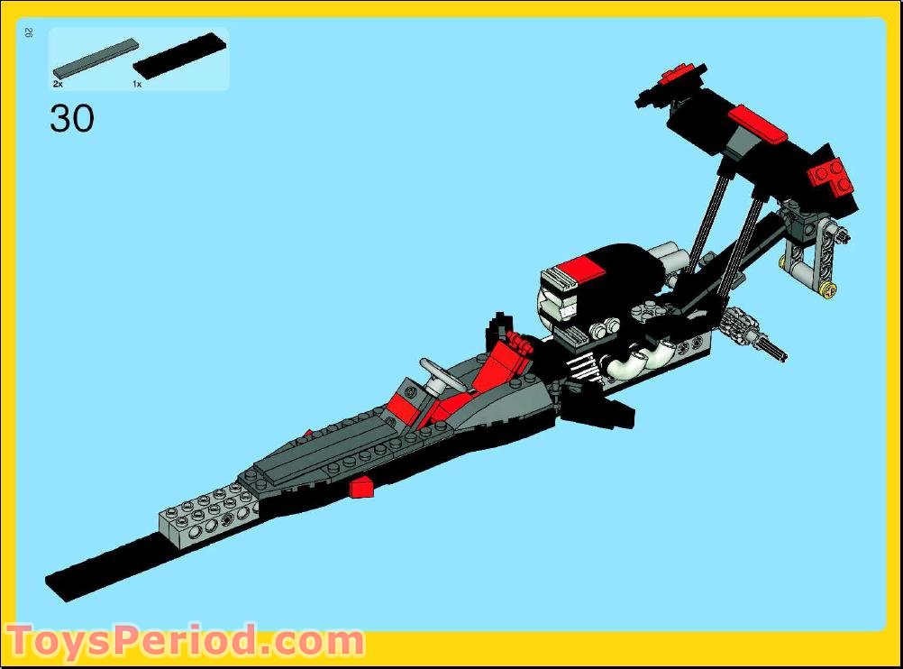 LEGO 4896 Roaring Roadster Instructions and Parts List