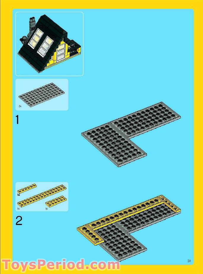 LEGO 4996 Beach House Instructions and Parts List