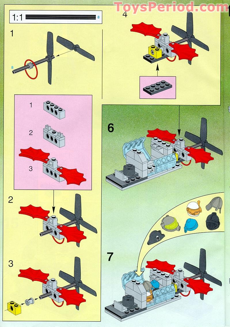 LEGO 6493 Flying Time Vessel Instructions and Parts List