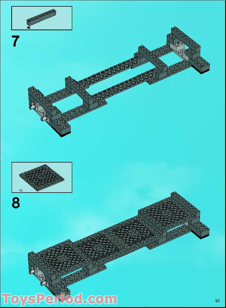 LEGO 7709 Sentai Fortress Instructions and Parts List