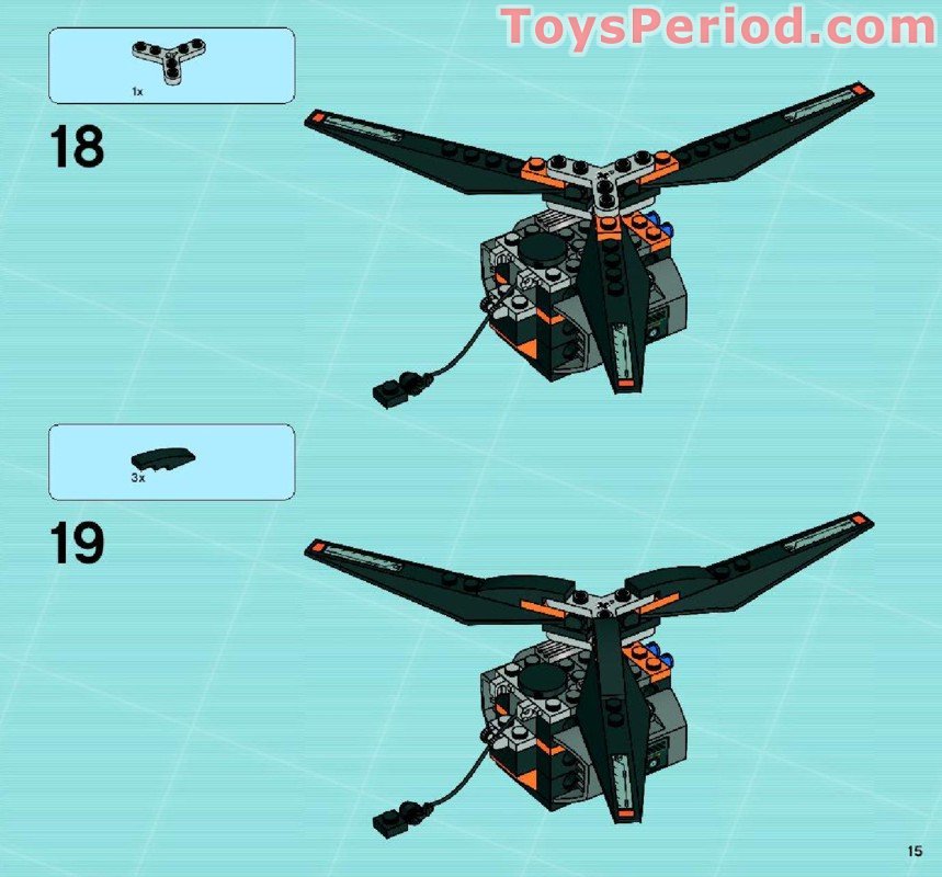 LEGO 8634 Mission 5: Turbocar Chase Instructions and Parts List