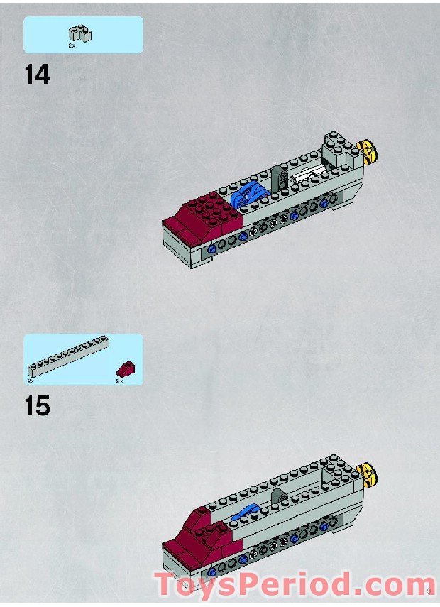 LEGO 8019 Republic Attack Shuttle Instructions and Parts List