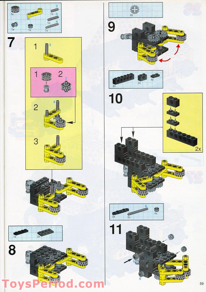 LEGO 8062 Universal Set with Storage Case Instructions and Parts List