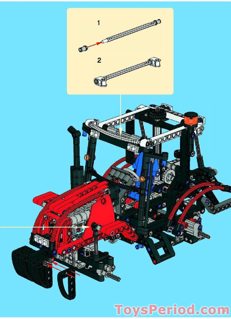 LEGO 8063 Tractor with Trailer Set Parts Inventory and Instructions ...