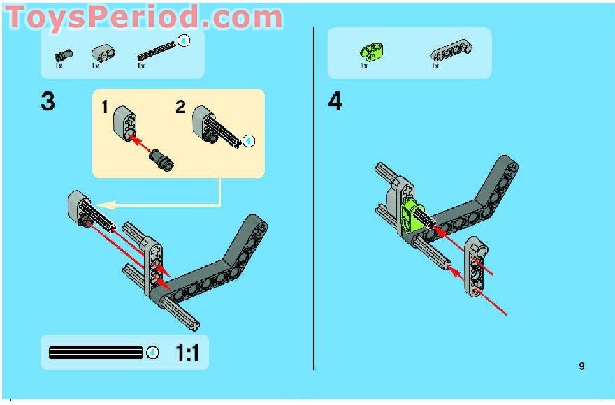 LEGO 8256 Super Kart Instructions and Parts List