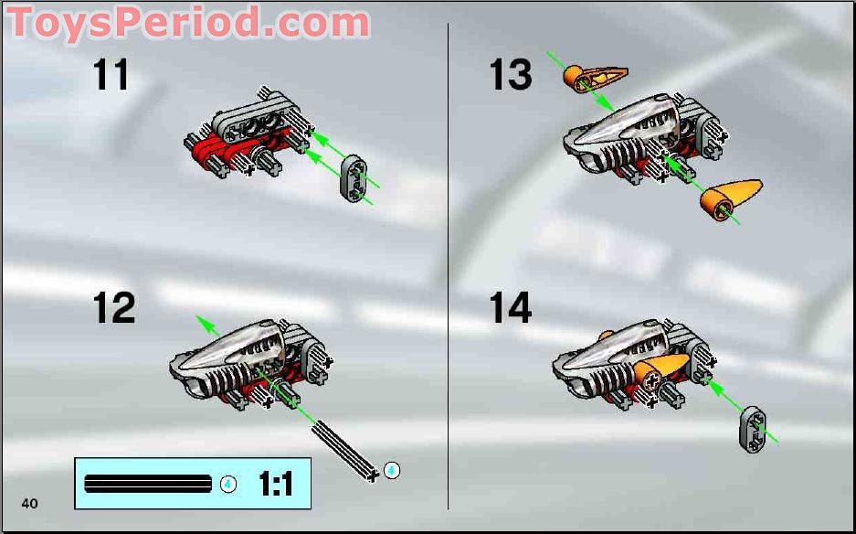 LEGO 8355 H.O.T. Blaster Bike Instructions and Parts List