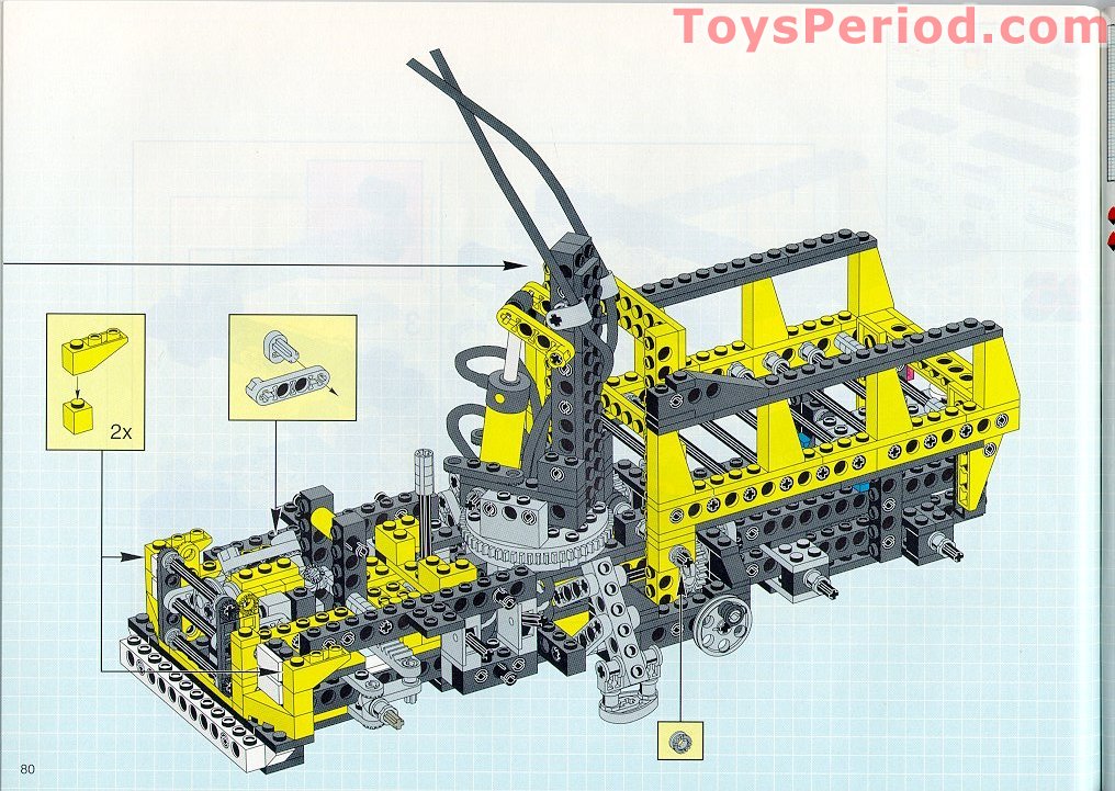 LEGO 8460 Pneumatic Crane Truck Instructions and Parts List