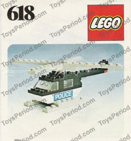 LEGO 618 Police Helicopter Instructions and Parts List