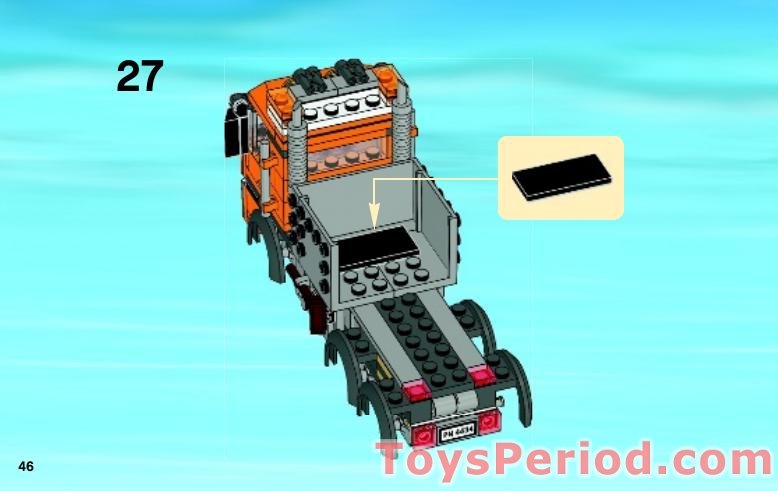 LEGO 4434 Tipper Truck Instructions and Parts List