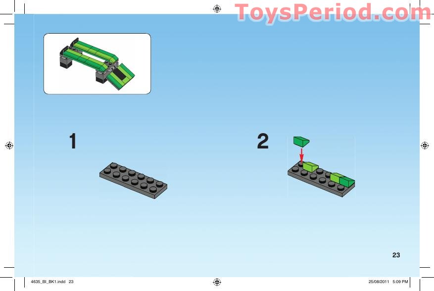 LEGO 4635 Fun with Vehicles Instructions and Parts List