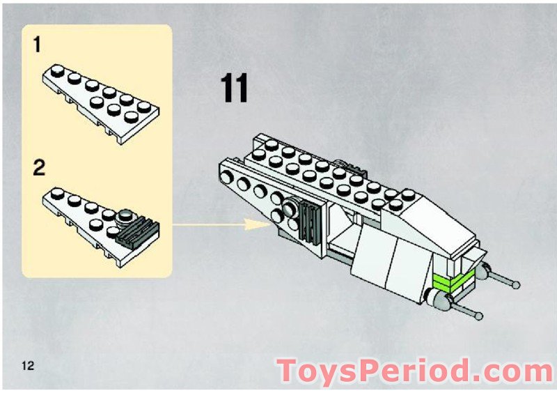LEGO 20010 Mini Republic Gunship Instructions and Parts List