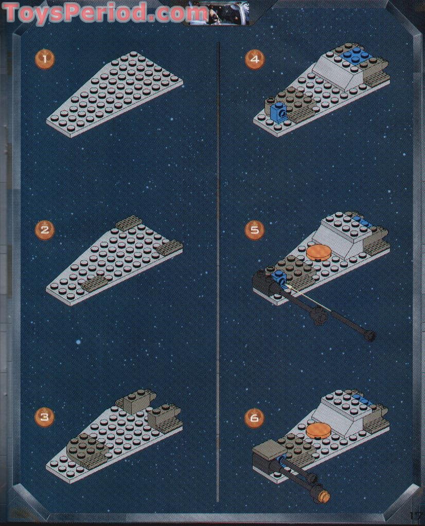 LEGO 7180 B-Wing at Rebel Control Center Instructions and Parts List