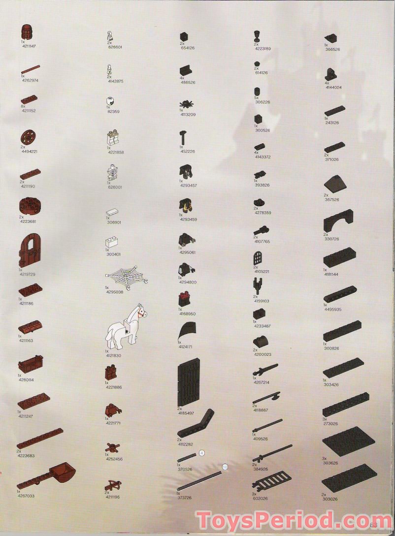 LEGO 8823 Mistlands Tower Instructions and Parts List