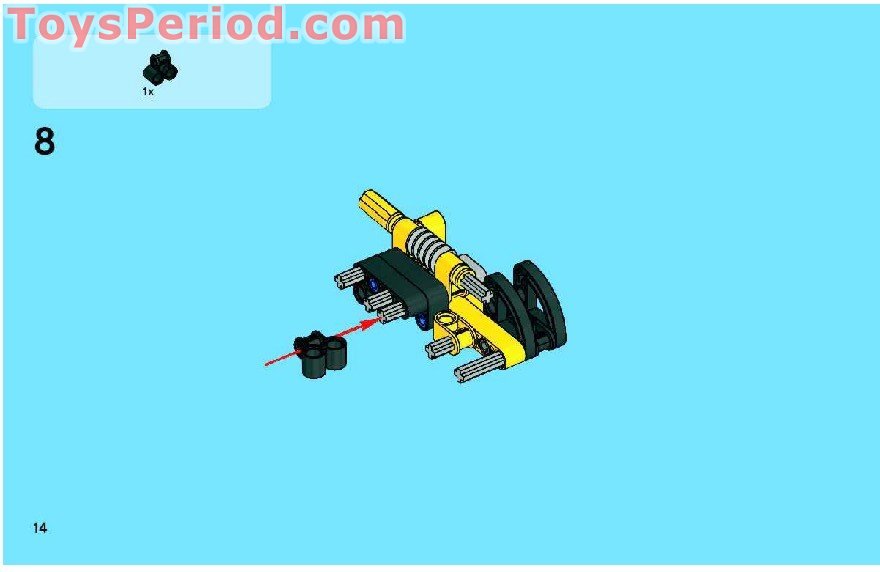 LEGO 8259 Mini Bulldozer Instructions and Parts List