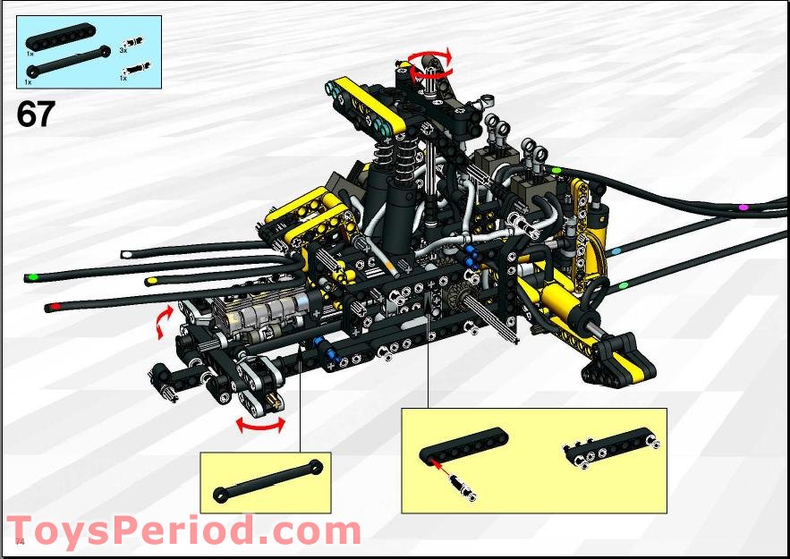 LEGO 8455 Back-hoe Loader (Backhoe) Instructions and Parts List
