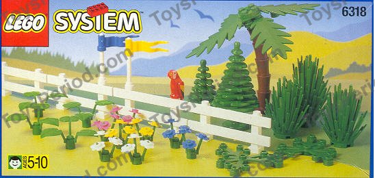 LEGO 6318 Flowers, Trees and Fences Instructions and Parts List