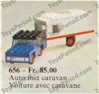 LEGO 656-1 Car and Caravan Instructions and Parts List