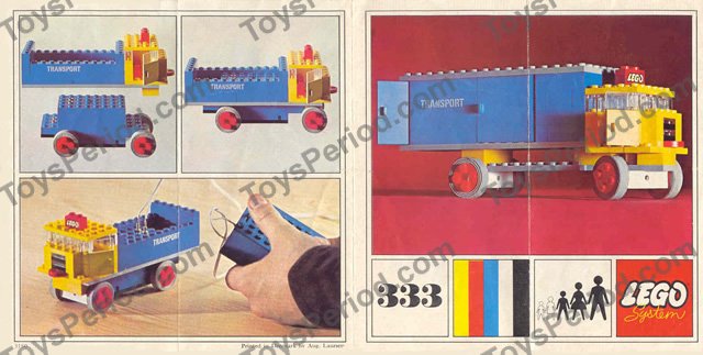 LEGO 333-2 Delivery Truck Instructions and Parts List