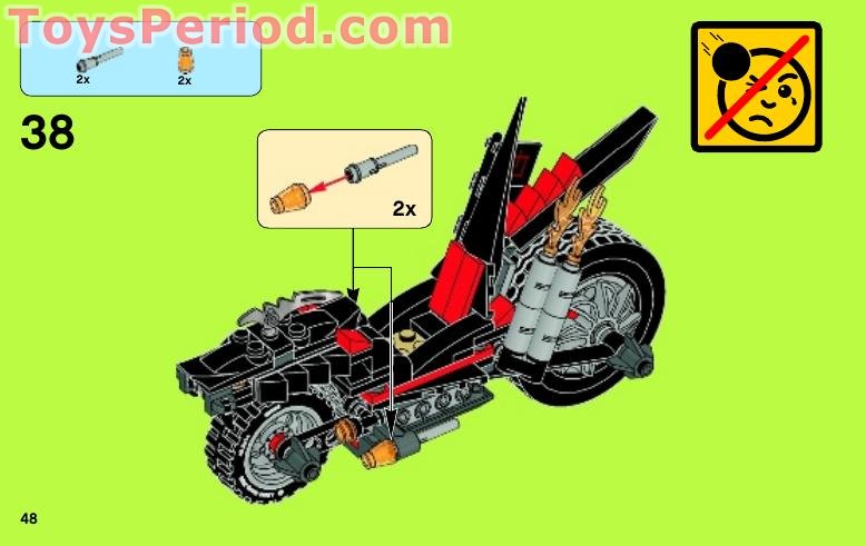 LEGO 79101 Shredder's Dragon Bike Instructions and Parts List