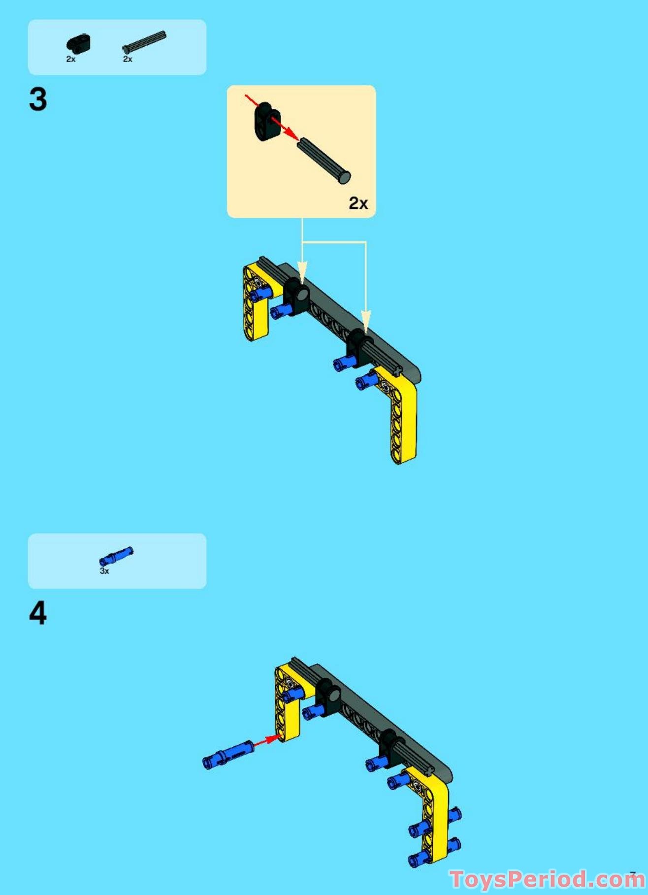 LEGO 8043 Motorized Excavator Instructions and Parts List