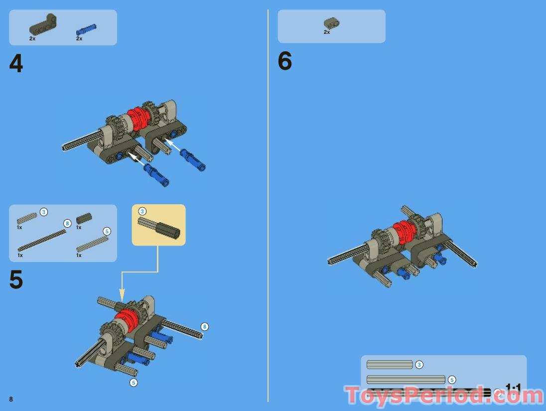 LEGO 8070 Supercar Instructions and Parts List