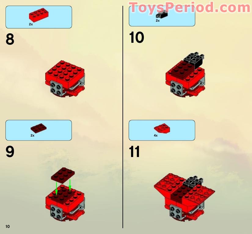 LEGO 9448 Samurai Mech Instructions and Parts List