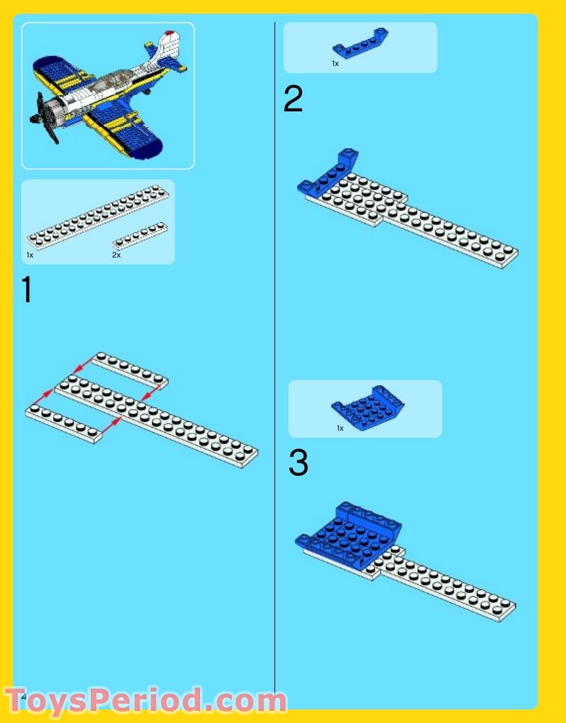 LEGO 31011 Aviation Adventures Instructions and Parts List
