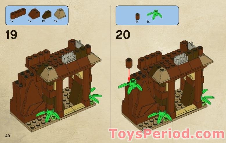 LEGO 4182 The Cannibal Escape Instructions and Parts List