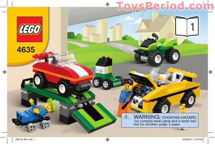 LEGO 4635 Fun with Vehicles Instructions and Parts List