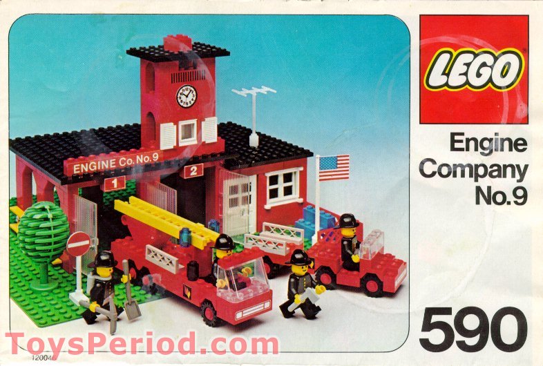 LEGO 590 Engine Co Number 9 Instructions and Parts List
