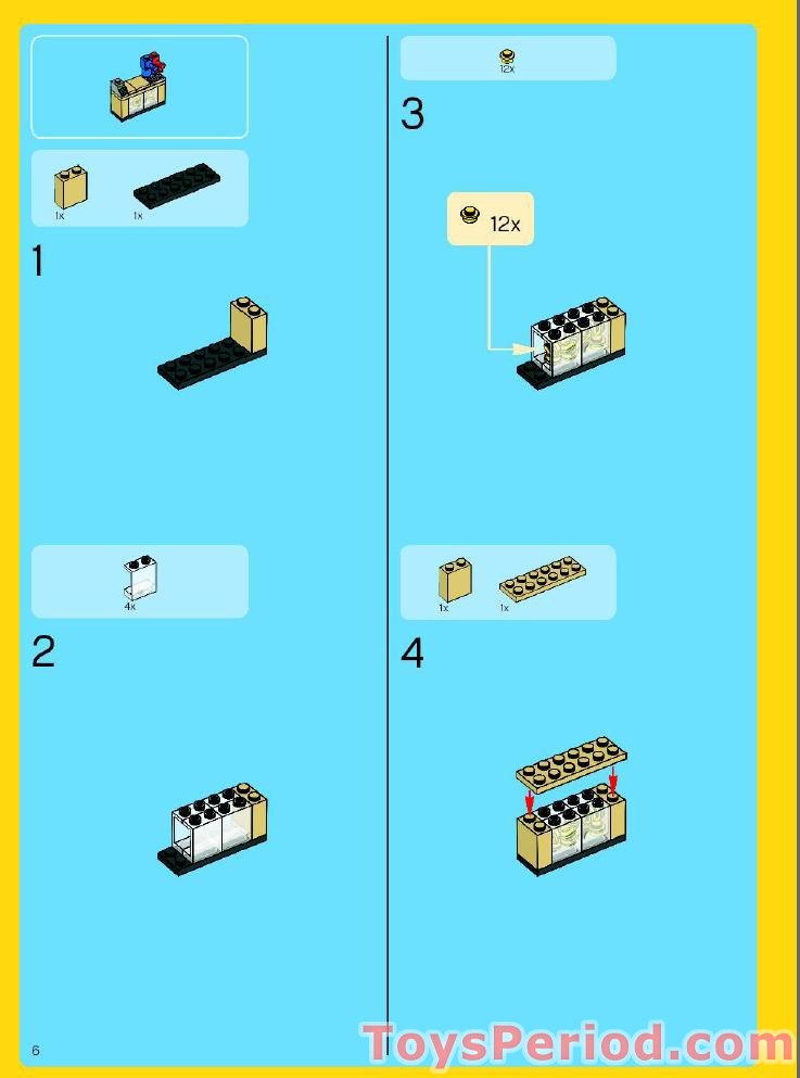 LEGO 10184 Town Plan Instructions and Parts List